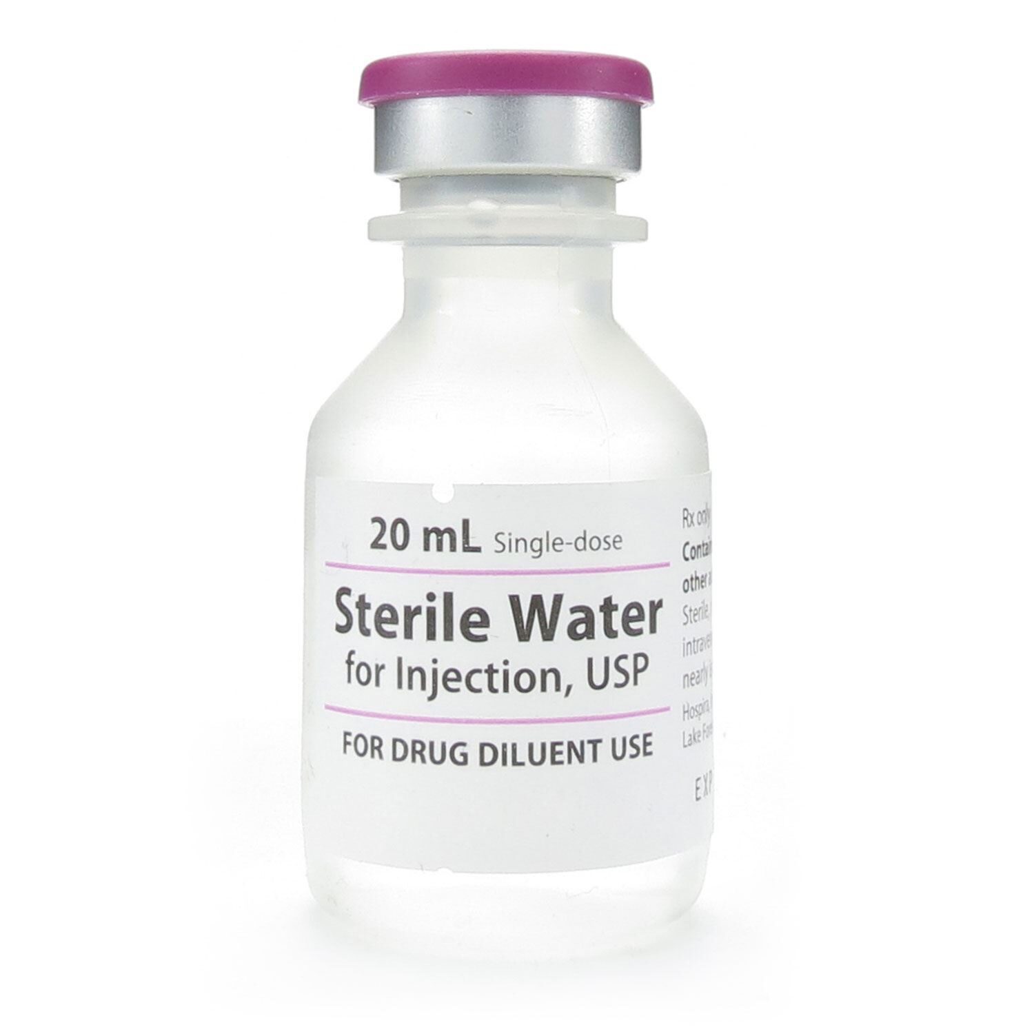 Sterile Water for Injection, 20mL Vial, 25/box