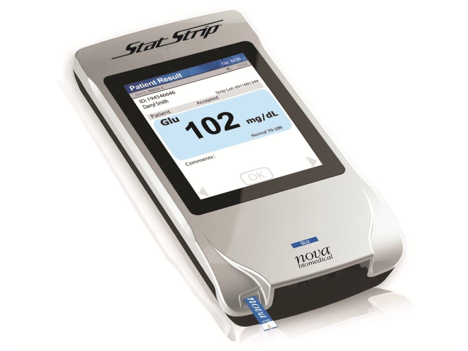 Nova StatStrip Glucose Hospital Point-of-Care Meter w/ 2D Barcode ...